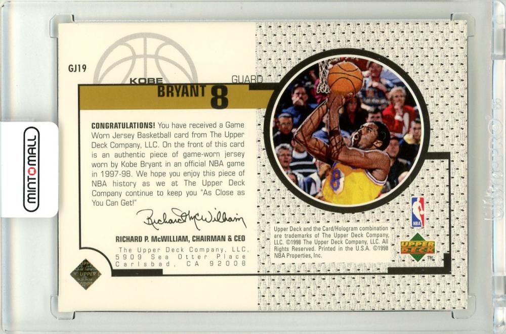 ミントモール / MINT LAB TOKYO店 / 1998-99 Upper Deck Kobe Bryant Game Jersey GJ19