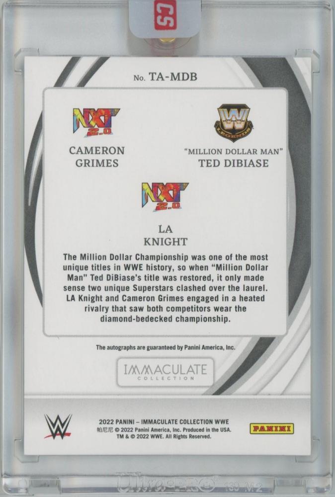ミントモール / MINT 池袋店 / 2022 Panini Immaculate WWE Cameron Grimes / LA ...