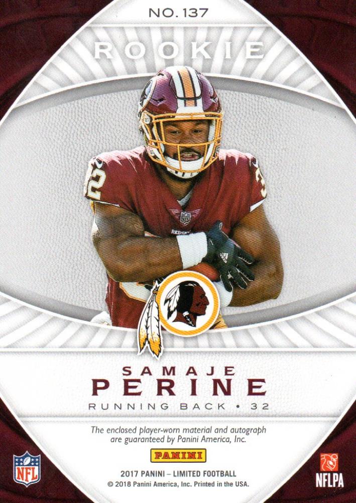 ミントモール / MINT 梅田店 / 2017 PANINI Limited Samaje Perine Autograph & Patch ...