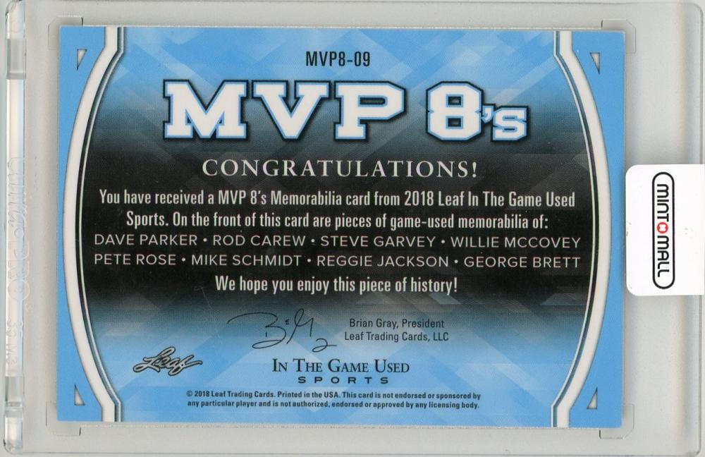 ミントモール / MINT LAB TOKYO店 / 2018 Leaf in the Game Used Sports MVP 8's Jersey Card #MVP8-09 Dave ...