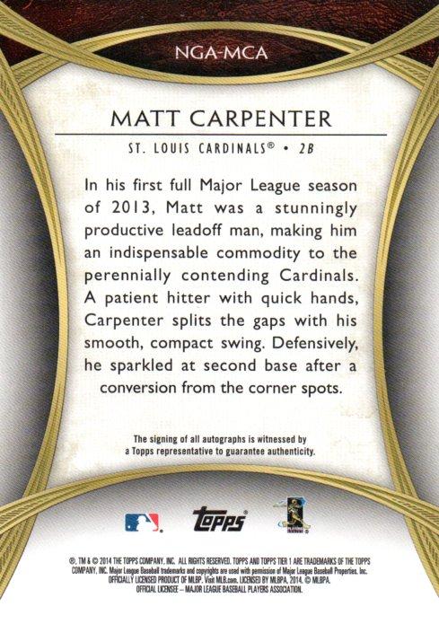 ミントモール / MINT 梅田店 / 2014 TOPPS Tier One Matt Carpenter Autograph 43/50