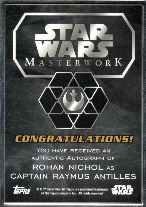 ミントモール / MINT 梅田店 / 2016 TOPPS STAR WARS Masterwork Rohan Nichol as ...