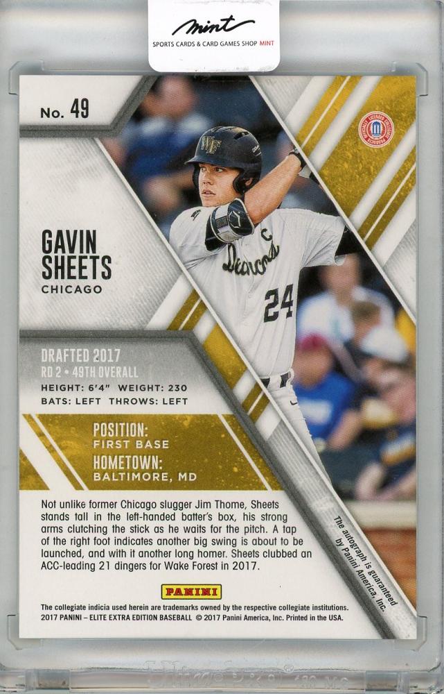 ミントモール / MINT 三宮店 / 2017 Panini Elite Extra Edition Gavin Sheets ...