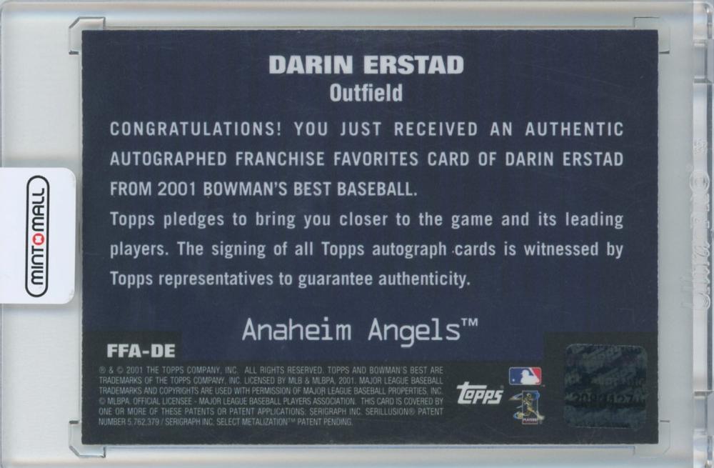 ミントモール / MINT 広島店 / 2001 Topps Bowman`s BEST Baseball Autographs Darin ...