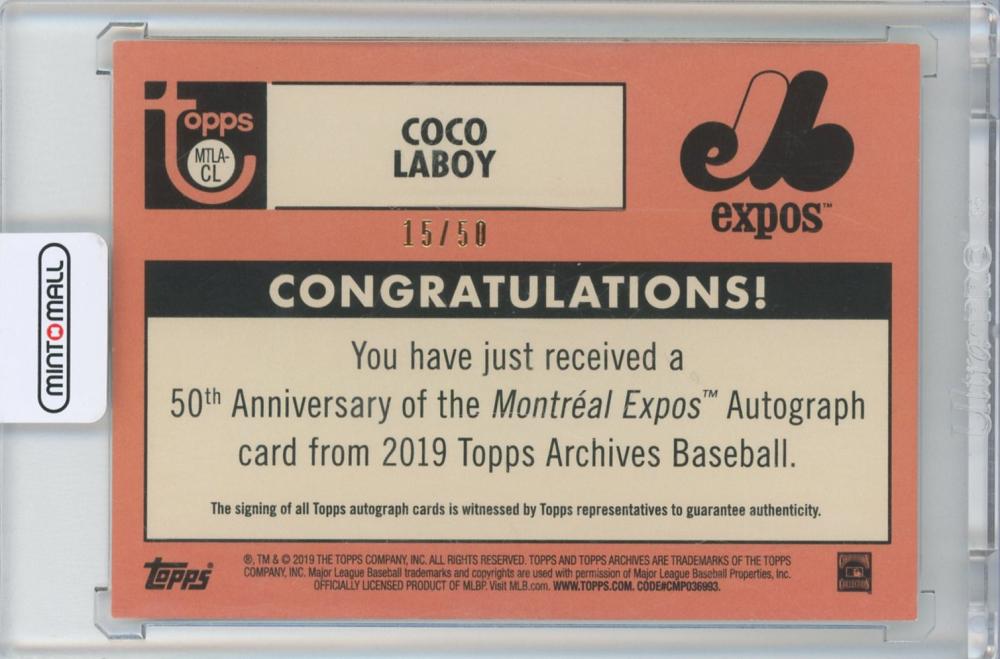 ミントモール / MINT 広島店 / 2019Topps Archives Baseball 50th Anniversary of the ...